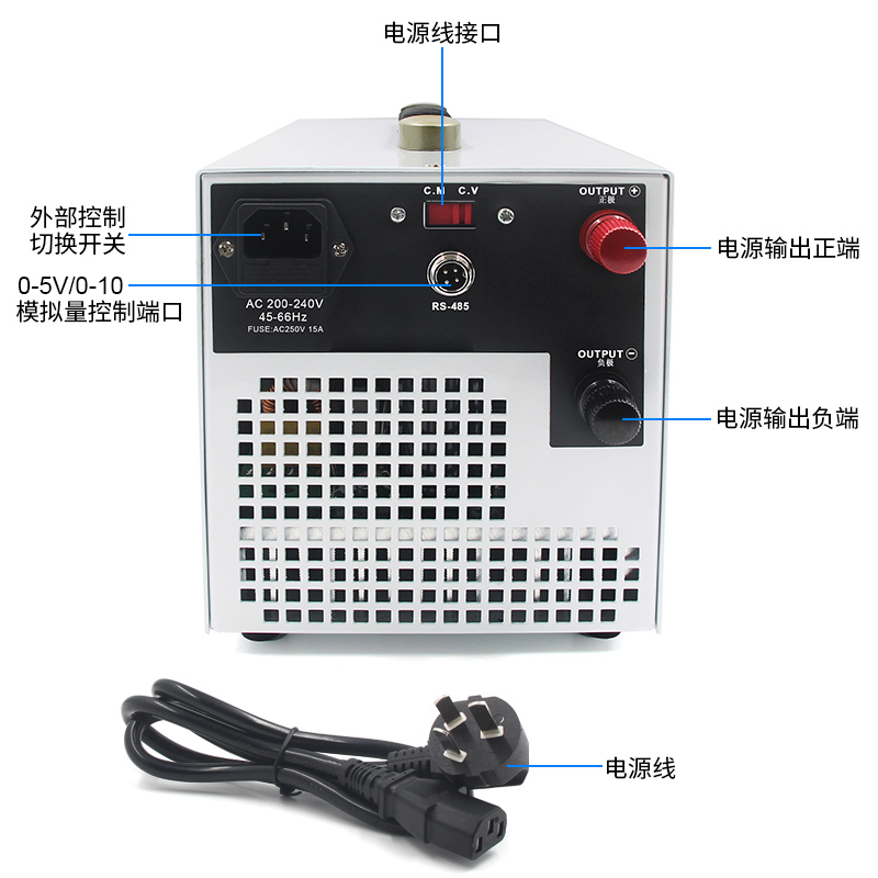 China High Voltage 0-100V 15A 1500W Programming DC power supply Easy to ...