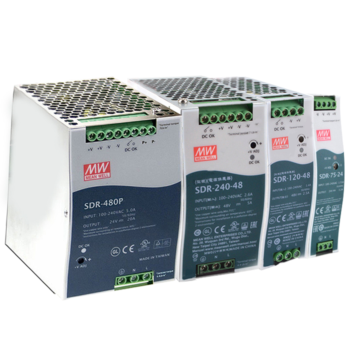 China Din Rail SMPS 480W 24V 20A power supply SDR-480-24 Manufacturer ...